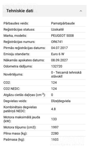 Черный Пежо 5008 2017 в Елгава, объемом двигателя 2.00 л и пробегом 133 тыс. км за 17200 €, фото 33 на AUTOMOTO.COM.LV