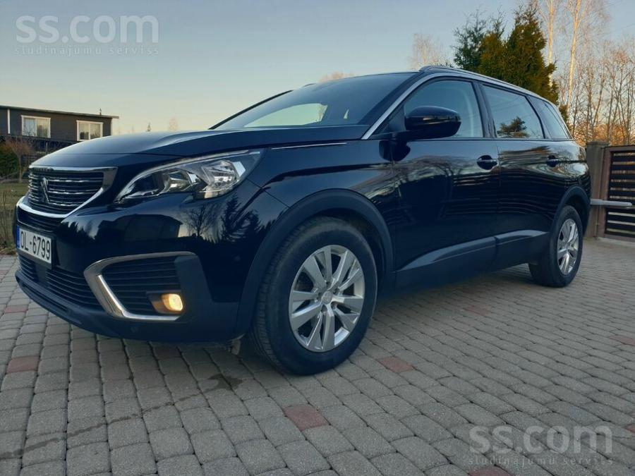 Black Peugeot 5008 2018 in Riga, with an engine capacity of 1.50 L and mileage of 123 thousand km for 12100 €, photo 8 on AUTOMOTO.COM.LV