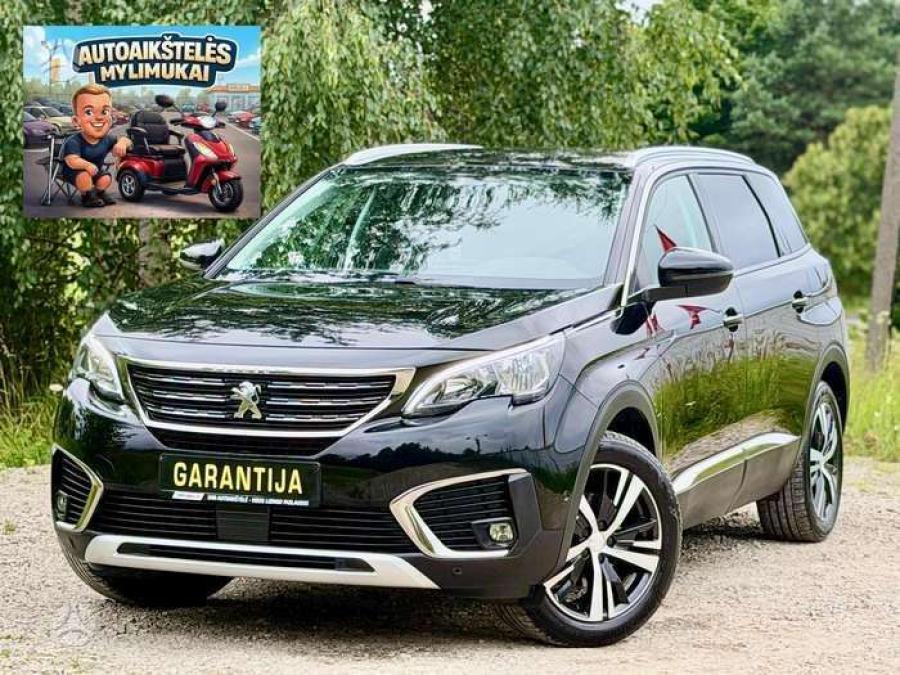 Black Peugeot 5008 2018 in Siauliai, with an engine capacity of 1.50 L and mileage of 182 thousand km for 14500 €, photo 3 on AUTOMOTO.COM.LV