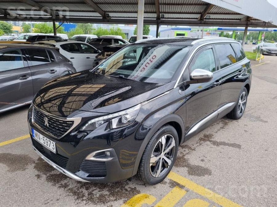 Black Peugeot 5008 2020 in Riga, with an engine capacity of 1.20 L and mileage of 75 thousand km for 13400 €, photo 1 on AUTOMOTO.COM.LV