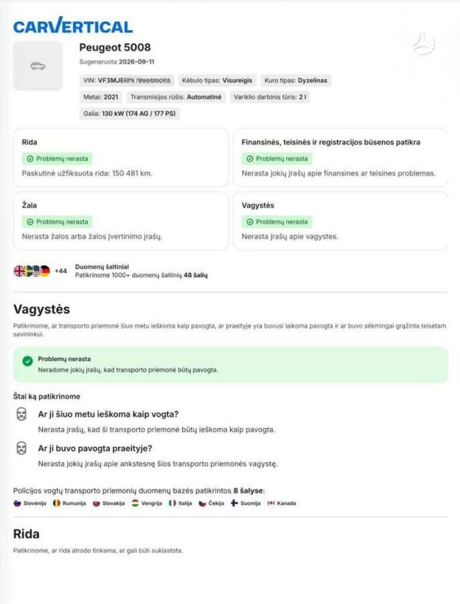 Melns Peugeot 5008 2021 Kauņa, ar dzinēja tilpumu 2.00 L un nobraukumu 184 tūkst. km par 19499 €, foto 7 vietnē AUTOMOTO.COM.LV