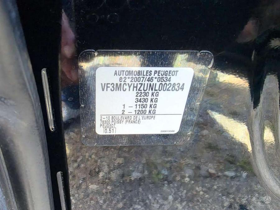 Черный Пежо 5008 2022 в Вильнюс, объемом двигателя 1.50 л и пробегом 142 тыс. км за 17182 €, фото 19 на AUTOMOTO.COM.LV