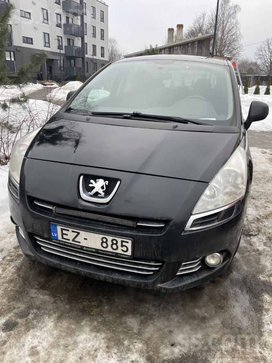 Black Peugeot 5008 2010 in Riga, with an engine capacity of 2.00 L and mileage of 343 thousand km for 3500 €, photo 1 on AUTOMOTO.COM.LV