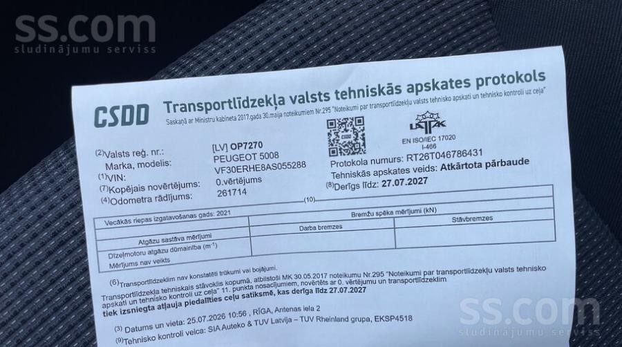 Black Peugeot 5008 2010 in Riga, with an engine capacity of 2.00 L and mileage of 263 thousand km for 4750 €, photo 25 on AUTOMOTO.COM.LV