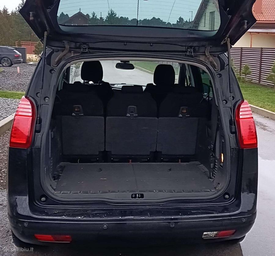 Melns Peugeot 5008 2011 Panevēža, ar dzinēja tilpumu 2.00 L un nobraukumu 280 tūkst. km par 1850 €, foto 7 vietnē AUTOMOTO.COM.LV