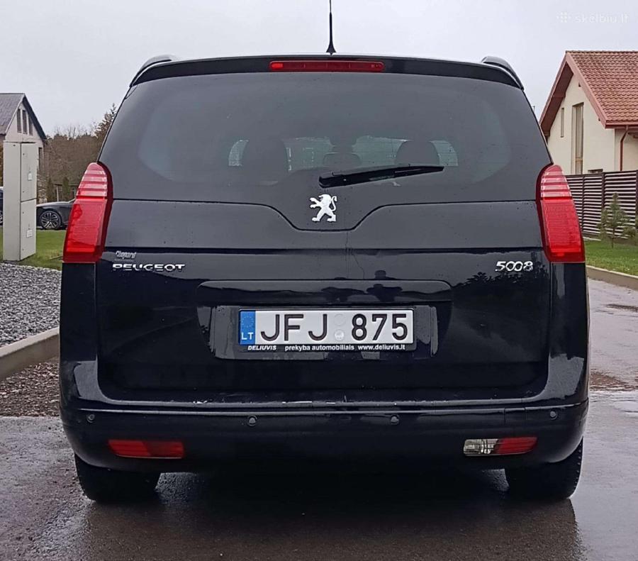 Melns Peugeot 5008 2011 Panevēža, ar dzinēja tilpumu 2.00 L un nobraukumu 280 tūkst. km par 1850 €, foto 8 vietnē AUTOMOTO.COM.LV