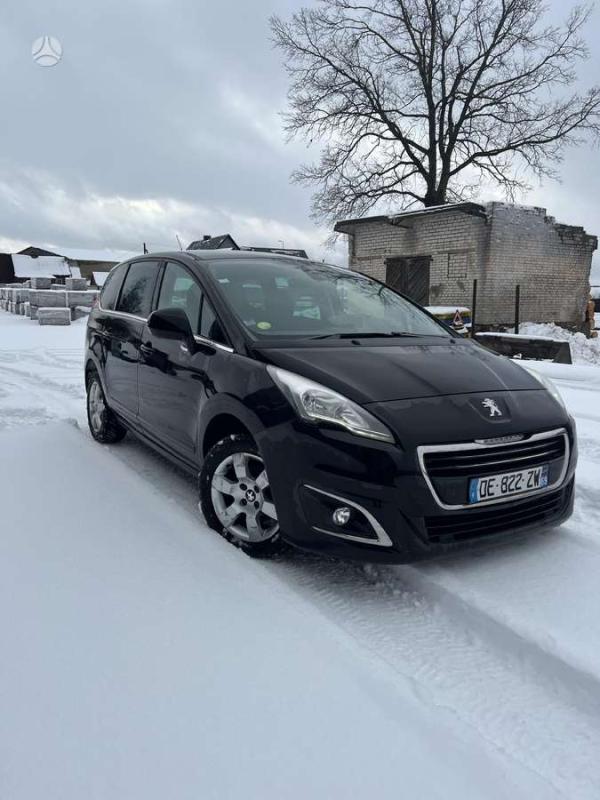 Black Peugeot 5008 2014 in Taurage, with an engine capacity of 1.56 L and mileage of 242 thousand km for 4600 €, photo 1 on AUTOMOTO.COM.LV