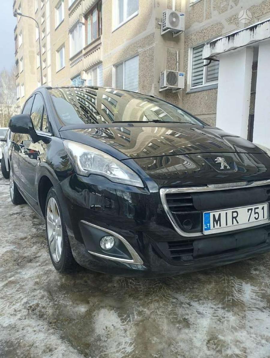 Melns Peugeot 5008 2016 Viļņa, ar dzinēja tilpumu 2.00 L un nobraukumu 274 tūkst. km par 5800 €, foto 3 vietnē AUTOMOTO.COM.LV