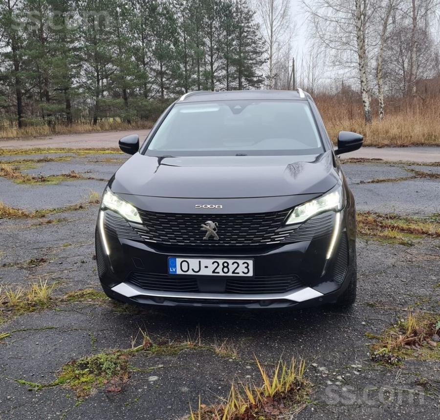 Черный Пежо 5008 2021 в Елгава, объемом двигателя 1.20 л и пробегом 0 тыс. км за 16990 €, фото 1 на AUTOMOTO.COM.LV