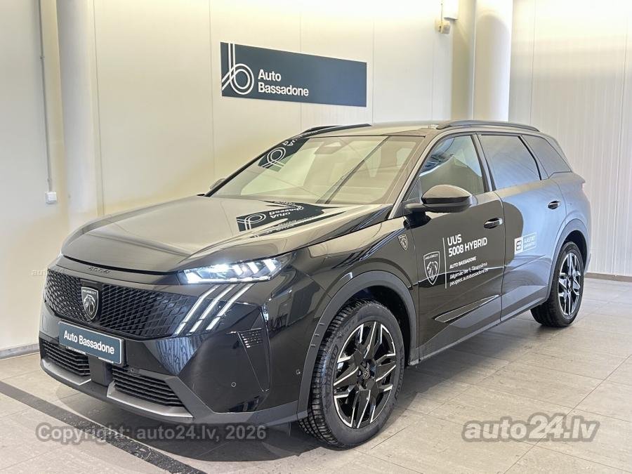 Black Peugeot 5008 2025 in Tallinn, with an engine capacity of 1.20 L and mileage of 7 thousand km for 39900 €, photo 1 on AUTOMOTO.COM.LV