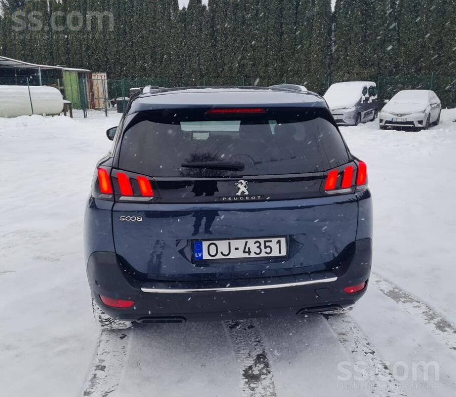 Blue Peugeot 5008 2018 in Jelgava, with an engine capacity of 1.20 L and mileage of 0 thousand km for 13990 €, photo 9 on AUTOMOTO.COM.LV