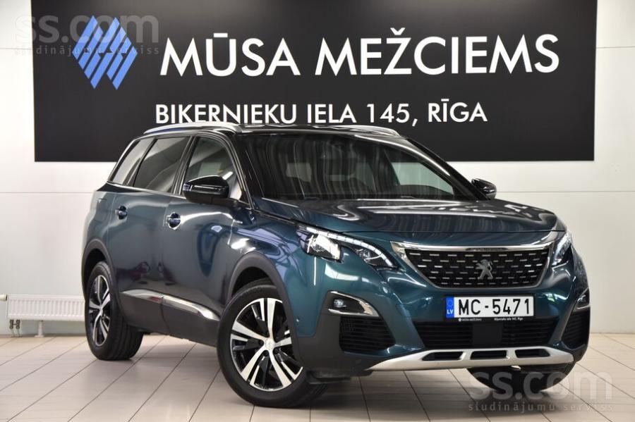 Blue Peugeot 5008 2019 in Riga, with an engine capacity of 1.60 L and mileage of 152 thousand km for 14490 €, photo 4 on AUTOMOTO.COM.LV