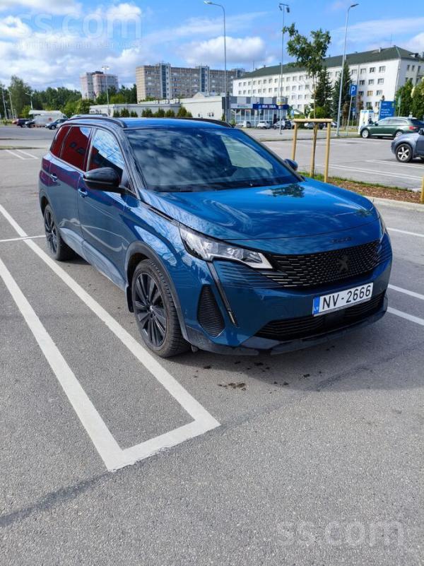 Blue Peugeot 5008 2024 in Riga, with an engine capacity of 1.50 L and mileage of 41 thousand km for 28500 €, photo 2 on AUTOMOTO.COM.LV