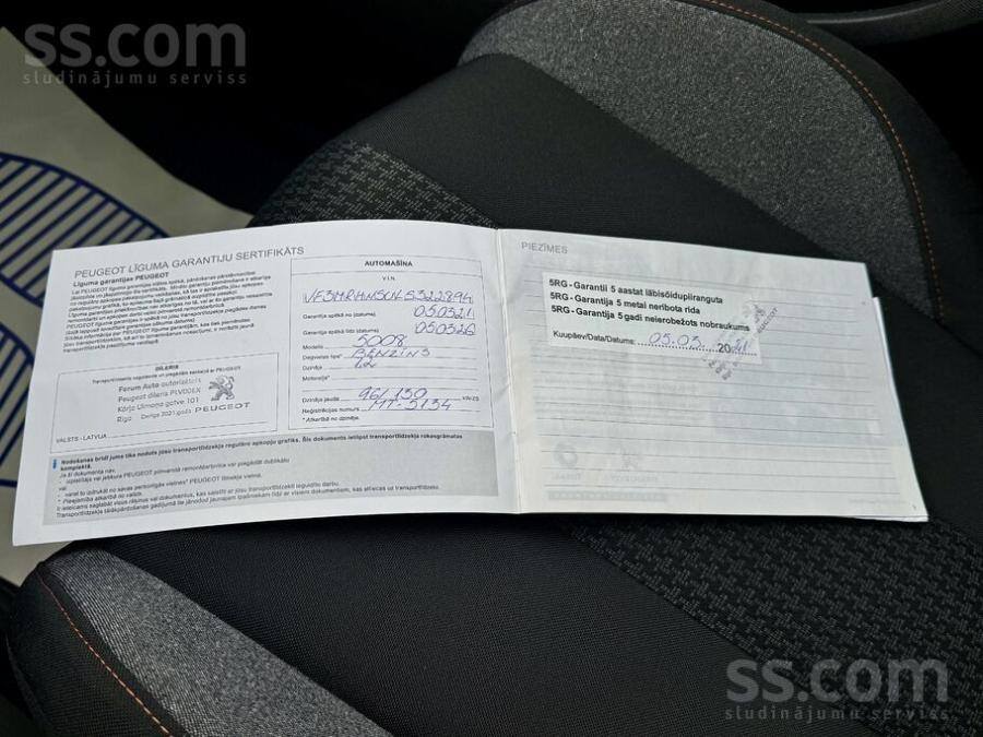Синий Пежо 5008 2021 в Елгава, объемом двигателя 1.20 л и пробегом 0 тыс. км за 16950 €, фото 36 на AUTOMOTO.COM.LV