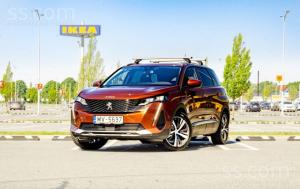 Brown Peugeot 5008 2021 in Riga, with an engine capacity of 1.50 L and mileage of 121 thousand km for 16690 €, photo  on AUTOMOTO.COM.LV