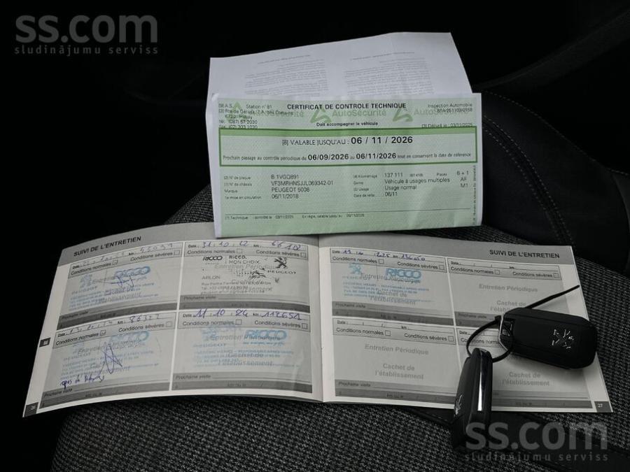 Зеленый Пежо 5008 2018 в Елгава, объемом двигателя 1.20 л и пробегом 143 тыс. км за 11590 €, фото 26 на AUTOMOTO.COM.LV