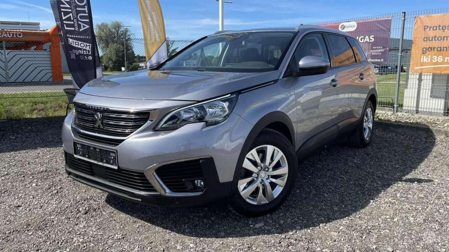 Grey Peugeot 5008 2018 in Marijampole, with an engine capacity of 1.50 L and mileage of 189 thousand km for 10990 €, photo 6 on AUTOMOTO.COM.LV