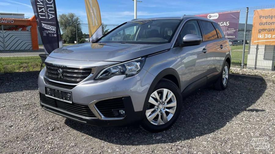 Grey Peugeot 5008 2018 in Marijampole, with an engine capacity of 1.50 L and mileage of 189 thousand km for 10990 €, photo 1 on AUTOMOTO.COM.LV