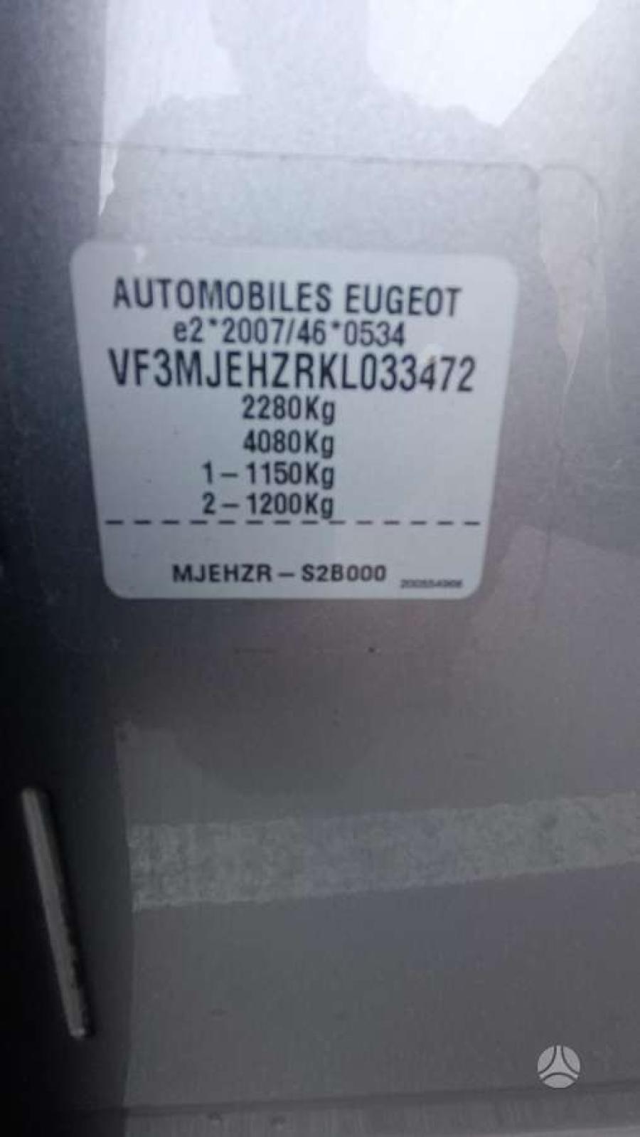 Pelēks Peugeot 5008 2019 Gargždai, ar dzinēja tilpumu 2.00 L un nobraukumu 280 tūkst. km par 14900 €, foto 45 vietnē AUTOMOTO.COM.LV