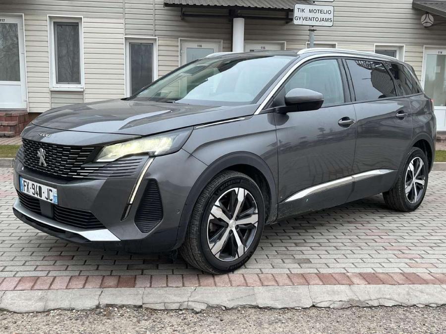 Pelēks Peugeot 5008 2021 Viļņa, ar dzinēja tilpumu 1.20 L un nobraukumu 218 tūkst. km par 13068 €, foto 3 vietnē AUTOMOTO.COM.LV