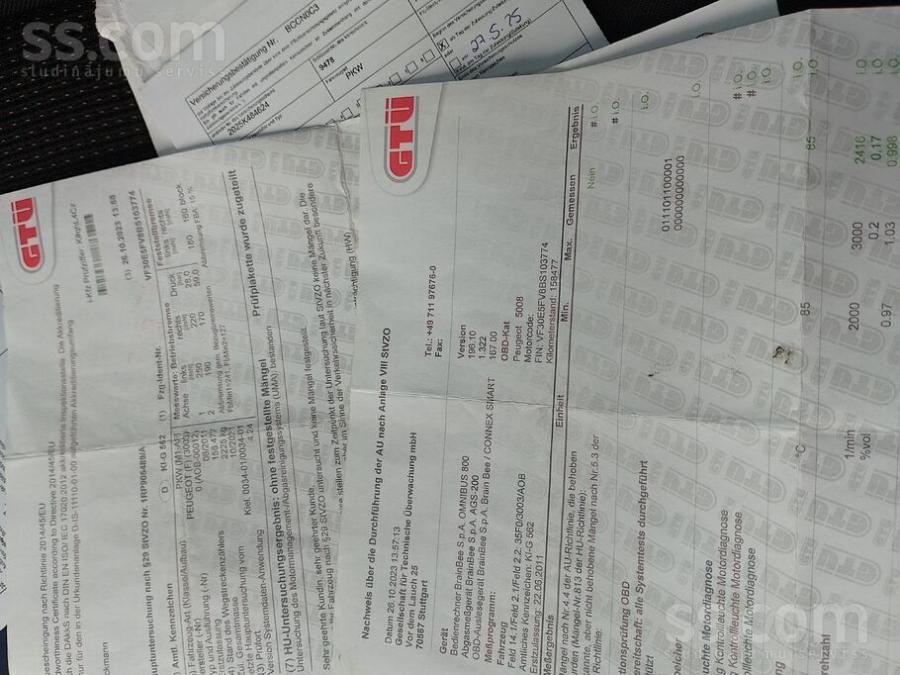 Серый Пежо 5008 2011 в Добеле, объемом двигателя 1.60 л и пробегом 184 тыс. км за 4850 €, фото 8 на AUTOMOTO.COM.LV