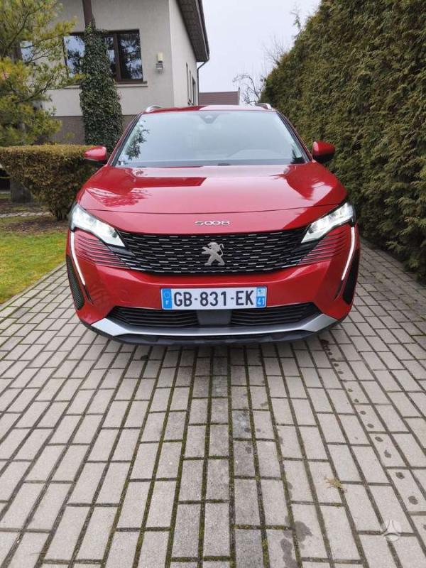 Sarkans Peugeot 5008 2021 Kalvarija, ar dzinēja tilpumu 1.20 L un nobraukumu 184 tūkst. km par 15609 €, foto 4 vietnē AUTOMOTO.COM.LV