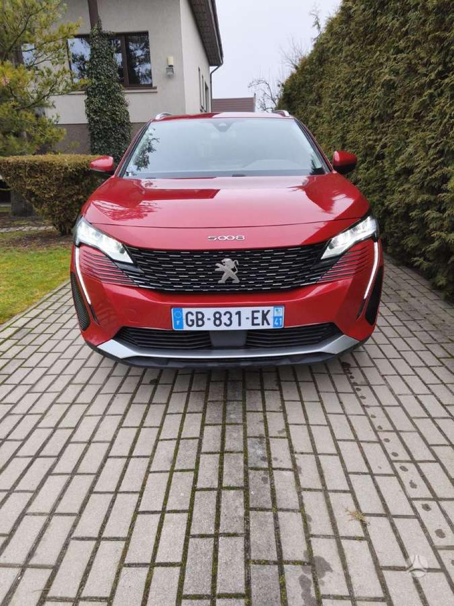 Red Peugeot 5008 2021 in Kalvarija, with an engine capacity of 1.20 L and mileage of 184 thousand km for 15609 €, photo 4 on AUTOMOTO.COM.LV