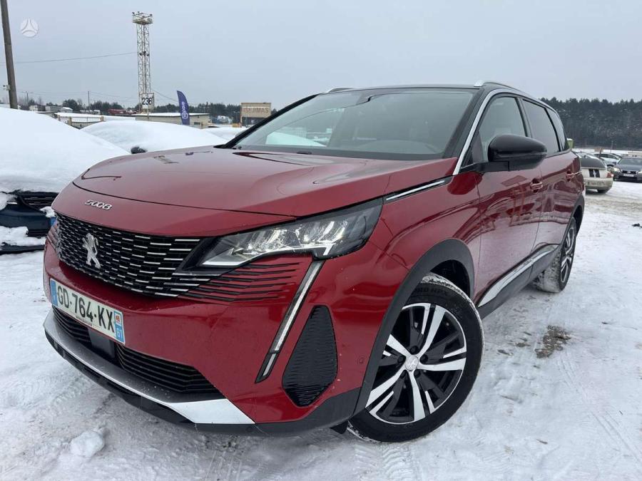 Sarkans Peugeot 5008 2021 Viļņa, ar dzinēja tilpumu 1.20 L un nobraukumu 147 tūkst. km par 14519 €, foto 1 vietnē AUTOMOTO.COM.LV