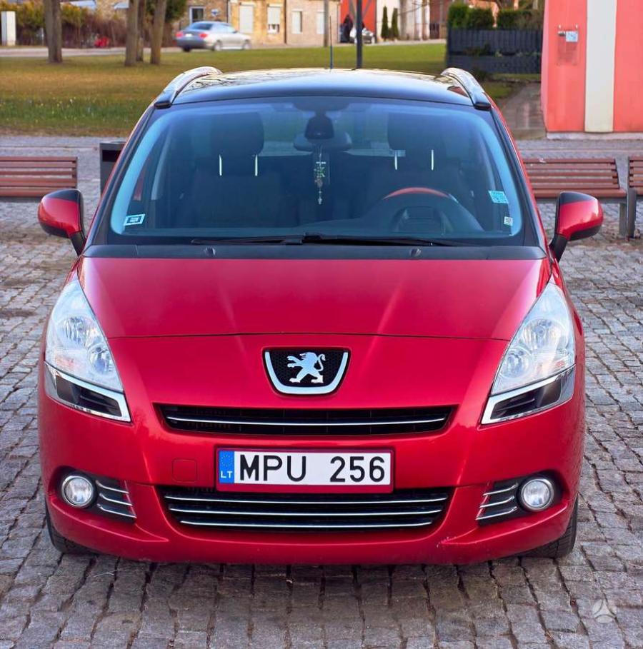 Sarkans Peugeot 5008 2010 Kėdainiai, ar dzinēja tilpumu 1.56 L un nobraukumu 264 tūkst. km par 3500 €, foto 3 vietnē AUTOMOTO.COM.LV