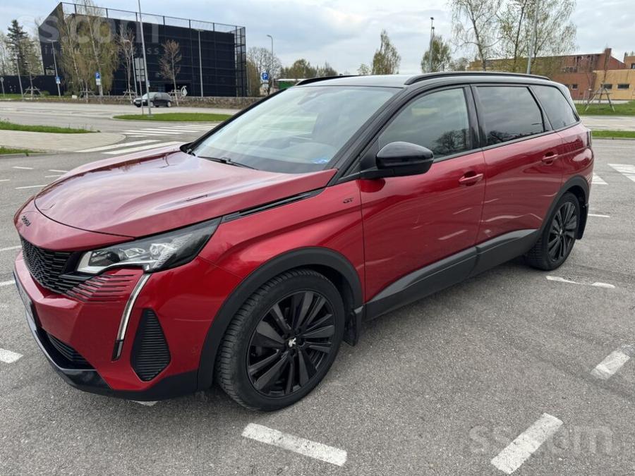 Red Peugeot 5008 2021 in Cesis, with an engine capacity of 1.50 L and mileage of 74 thousand km for 34900 €, photo 2 on AUTOMOTO.COM.LV