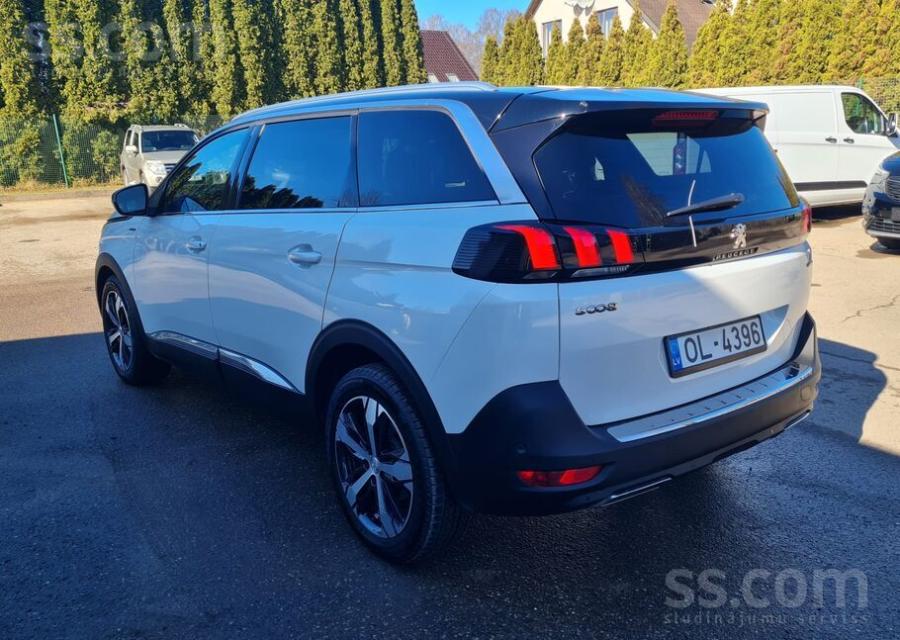 White Peugeot 5008 2017 in Jelgava, with an engine capacity of 1.60 L and mileage of 0 thousand km for 14990 €, photo 9 on AUTOMOTO.COM.LV