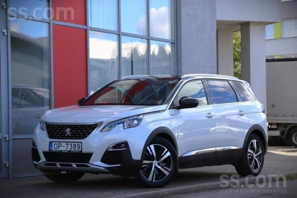 White Peugeot 5008 2018 in Riga, with an engine capacity of 1.50 L and mileage of 112 thousand km for 15495 €, photo 1 on AUTOMOTO.COM.LV