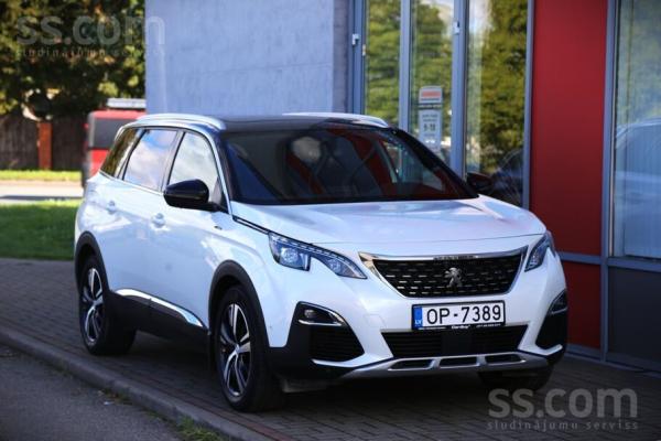 White Peugeot 5008 2018 in Riga, with an engine capacity of 1.50 L and mileage of 112 thousand km for 15495 €, photo 5 on AUTOMOTO.COM.LV