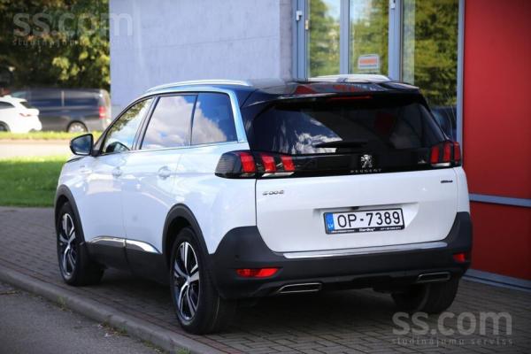 White Peugeot 5008 2018 in Riga, with an engine capacity of 1.50 L and mileage of 112 thousand km for 15495 €, photo 6 on AUTOMOTO.COM.LV