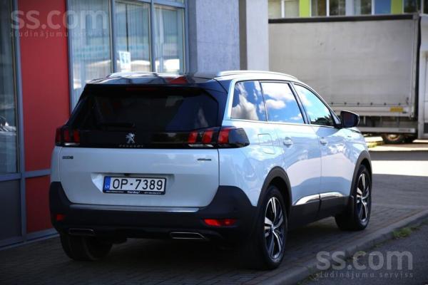 White Peugeot 5008 2018 in Riga, with an engine capacity of 1.50 L and mileage of 112 thousand km for 15495 €, photo 7 on AUTOMOTO.COM.LV