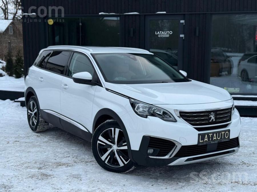 White Peugeot 5008 2019 in Riga, with an engine capacity of 1.50 L and mileage of 81 thousand km for 15700 €, photo 3 on AUTOMOTO.COM.LV
