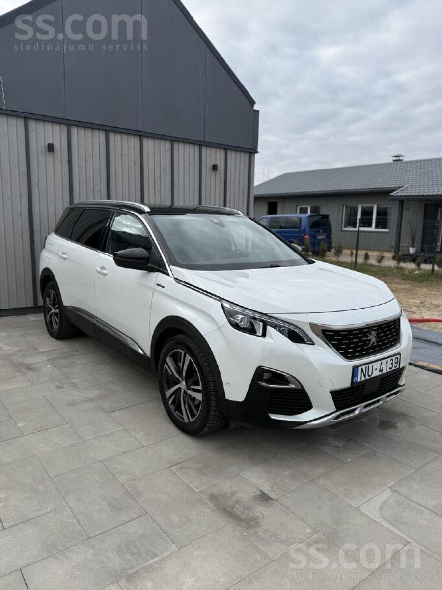 White Peugeot 5008 2019 in Riga, with an engine capacity of 1.50 L and mileage of 153 thousand km for 15400 €, photo 3 on AUTOMOTO.COM.LV