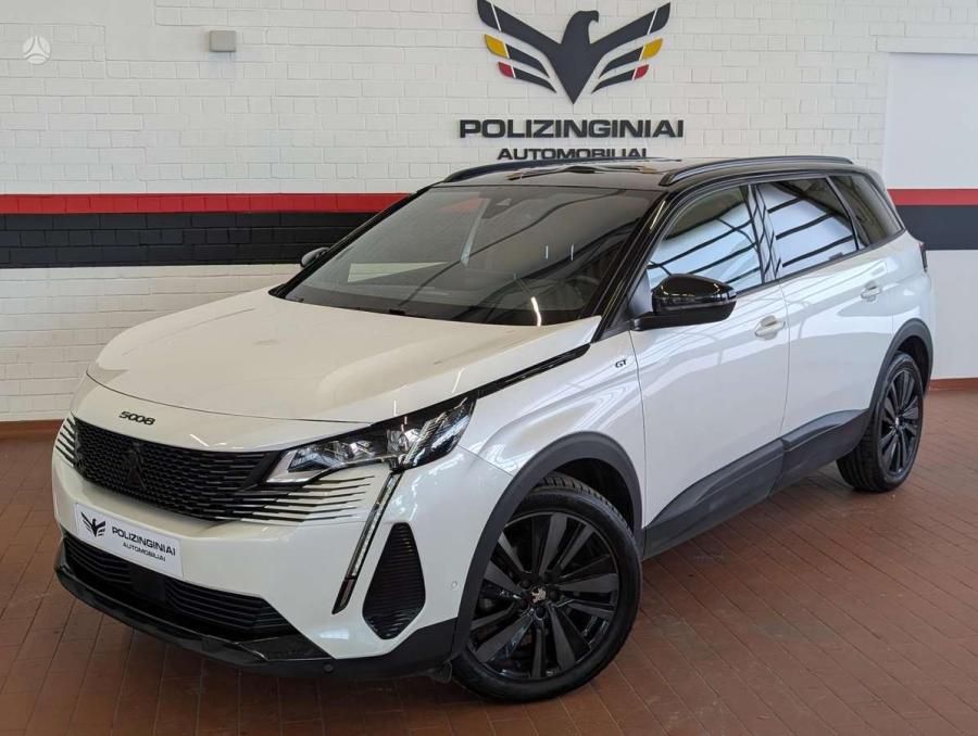Balts Peugeot 5008 2023 Kauņa, ar dzinēja tilpumu 1.97 L un nobraukumu 64 tūkst. km par 31200 €, foto 1 vietnē AUTOMOTO.COM.LV