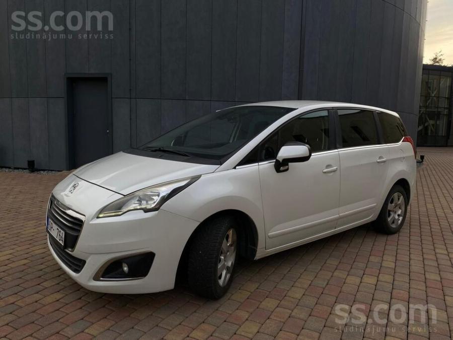 Balts Peugeot 5008 2014 Rīga, ar dzinēja tilpumu 1.60 L un nobraukumu 302 tūkst. km par 4300 €, foto 1 vietnē AUTOMOTO.COM.LV