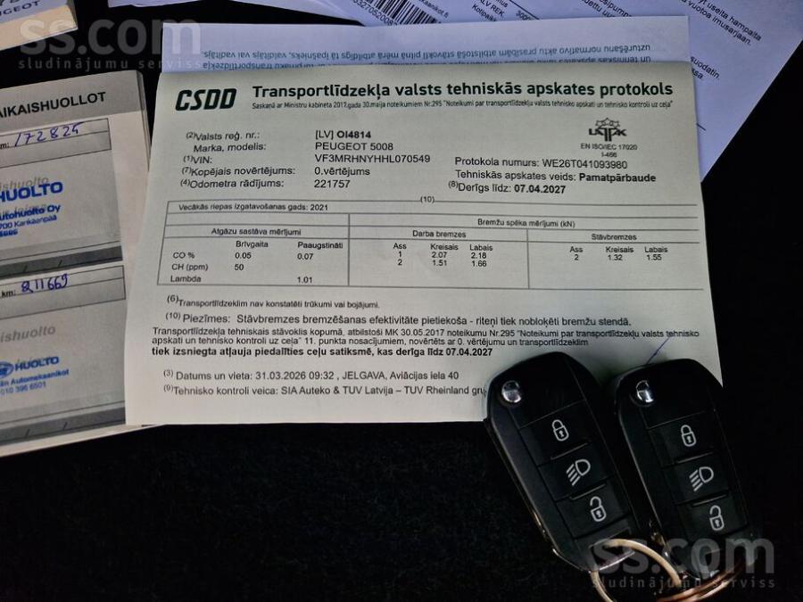 Balts Peugeot 5008 2017 Jelgava, ar dzinēja tilpumu 1.20 L un nobraukumu 0 tūkst. km par 10990 €, foto 27 vietnē AUTOMOTO.COM.LV