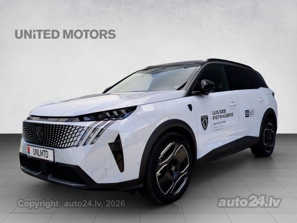 Balts Peugeot 5008 2026 Tallina, ar dzinēja tilpumu 1.60 L un nobraukumu 5 tūkst. km par 45990 €, foto 1 vietnē AUTOMOTO.COM.LV