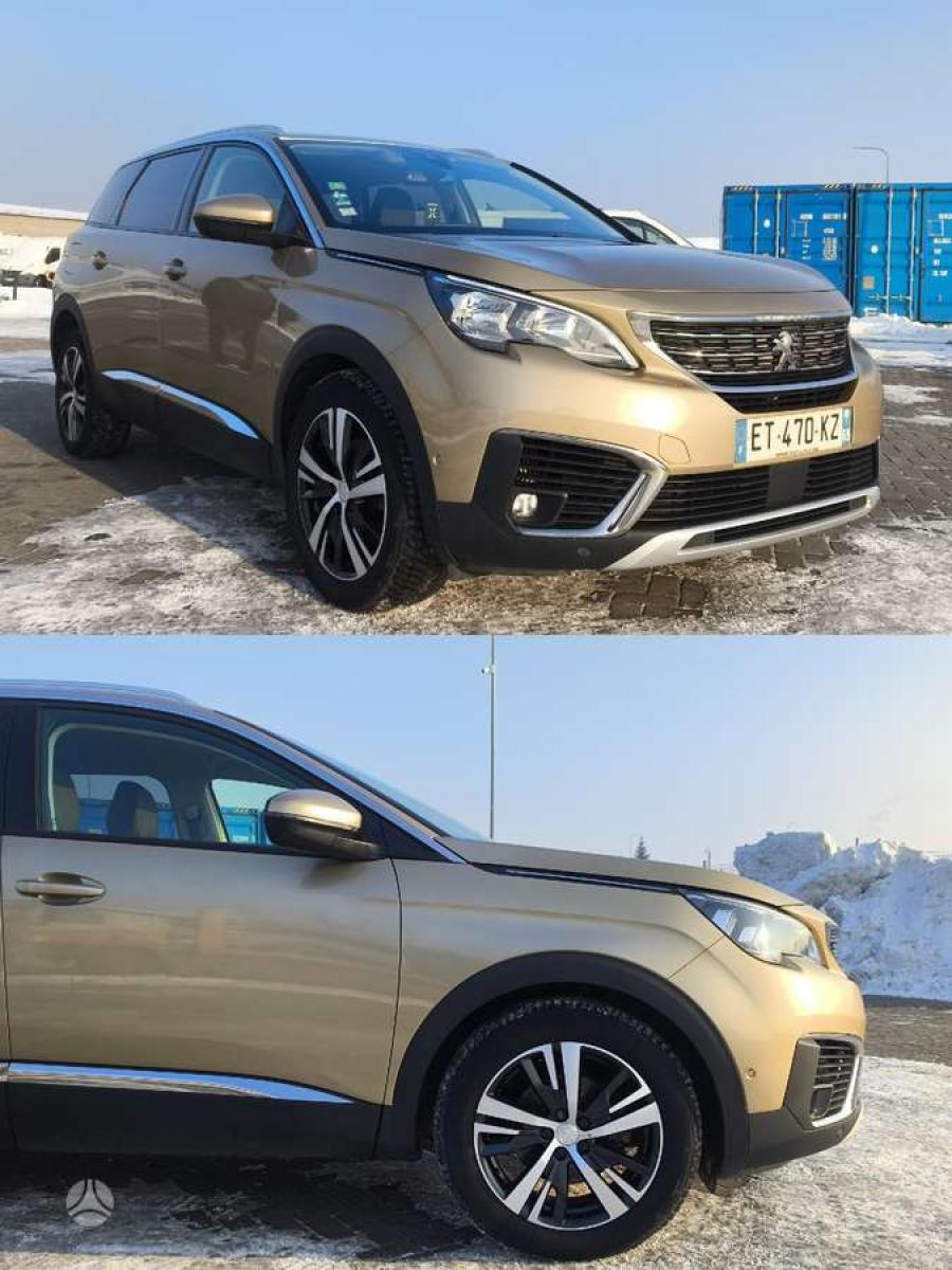 Yellow Peugeot 5008 2018 in Taurage, with an engine capacity of 1.20 L and mileage of 120 thousand km for 10200 €, photo 5 on AUTOMOTO.COM.LV