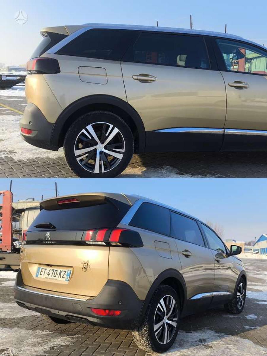 Yellow Peugeot 5008 2018 in Taurage, with an engine capacity of 1.20 L and mileage of 120 thousand km for 10200 €, photo 12 on AUTOMOTO.COM.LV