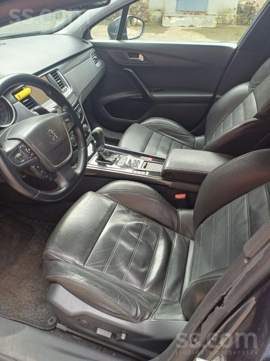 Black Peugeot 508 2015 in Riga, with an engine capacity of 2.00 L and mileage of 255 thousand km for 6000 €, photo 6 on AUTOMOTO.COM.LV