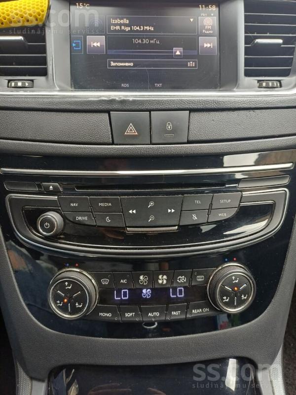 Melns Peugeot 508 2015 Rīga, ar dzinēja tilpumu 2.00 L un nobraukumu 255 tūkst. km par 6000 €, foto 11 vietnē AUTOMOTO.COM.LV