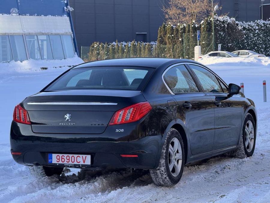 Black Peugeot 508 2013 in Vilnius, with an engine capacity of 1.60 L and mileage of 146 thousand km for 4150 €, photo 4 on AUTOMOTO.COM.LV