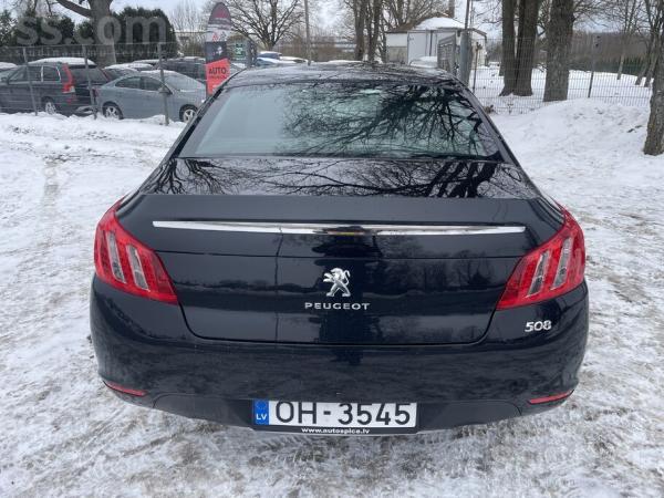 Black Peugeot 508 2013 in Riga, with an engine capacity of 2.00 L and mileage of 269 thousand km for 4890 €, photo 4 on AUTOMOTO.COM.LV