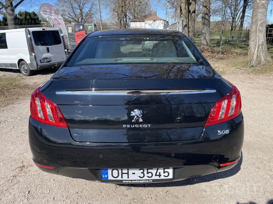 Black Peugeot 508 2013 in Riga, with an engine capacity of 2.00 L and mileage of 269 thousand km for 3990 €, photo 5 on AUTOMOTO.COM.LV