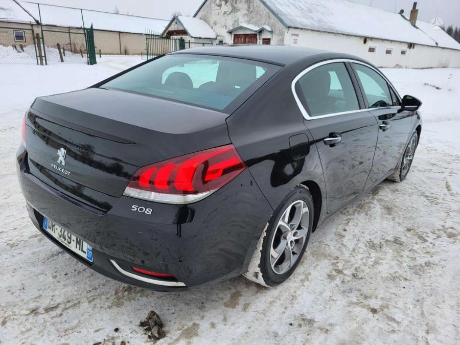 Black Peugeot 508 2015 in Taurage, with an engine capacity of 1.60 L and mileage of 202 thousand km for 5800 €, photo 8 on AUTOMOTO.COM.LV