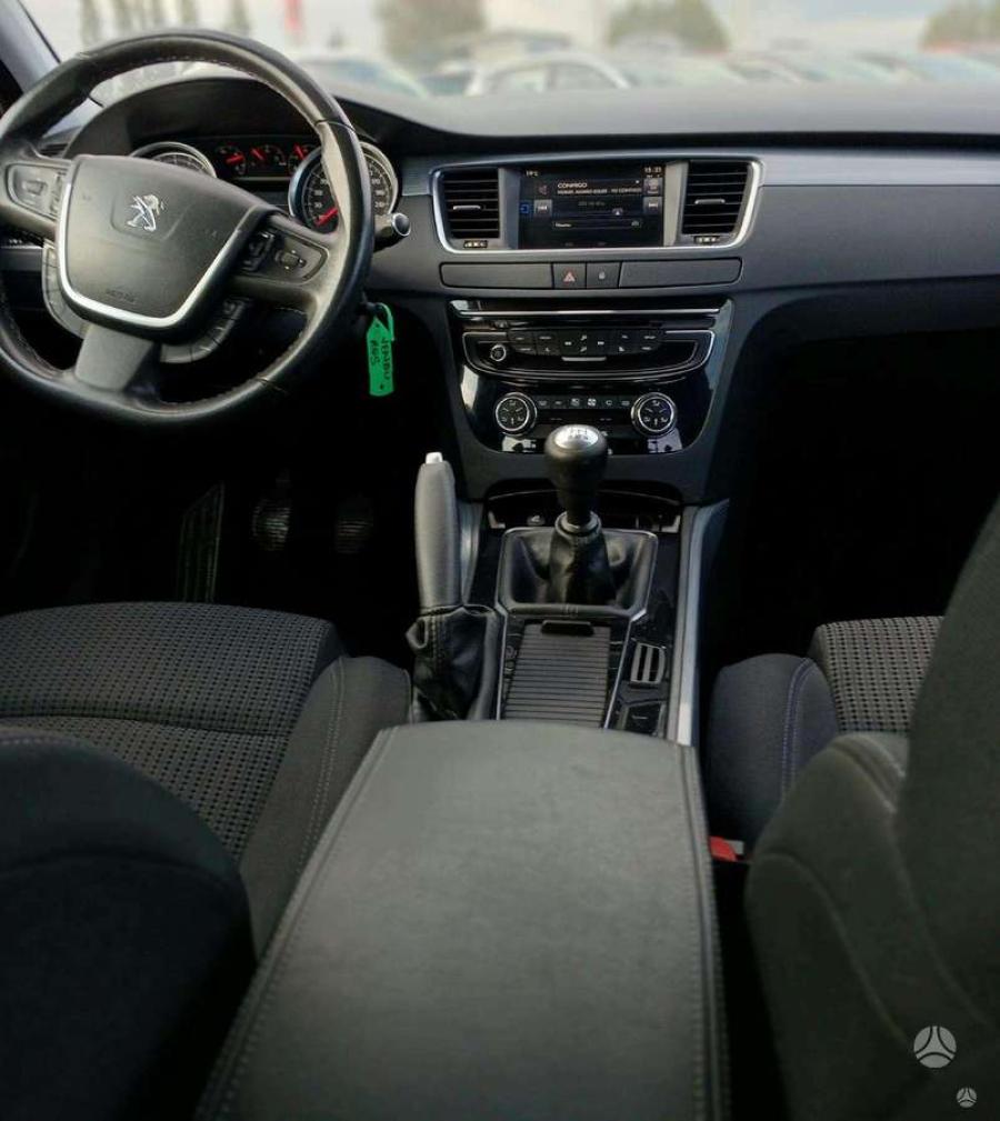 Black Peugeot 508 2015 in Taurage, with an engine capacity of 1.60 L and mileage of 224 thousand km for 5150 €, photo 11 on AUTOMOTO.COM.LV